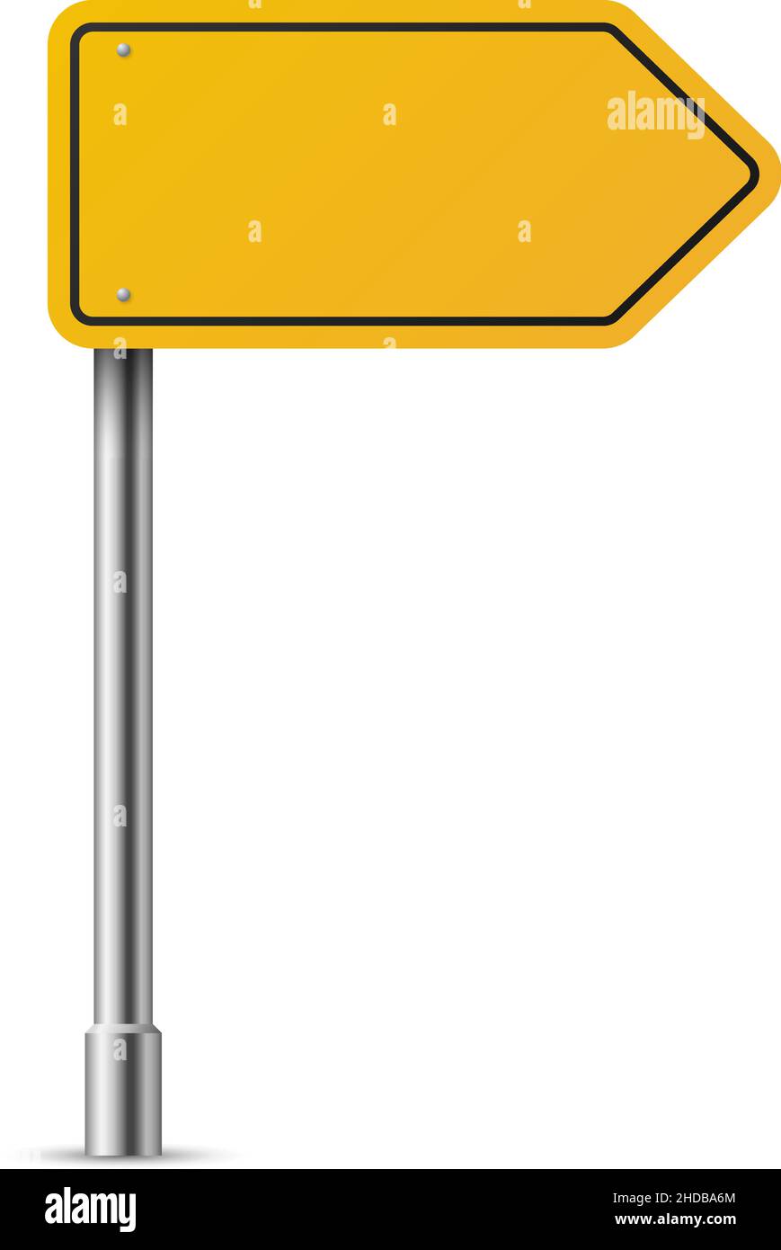 Arrow road sign. Realistic street direction pointer Stock Vector Image ...