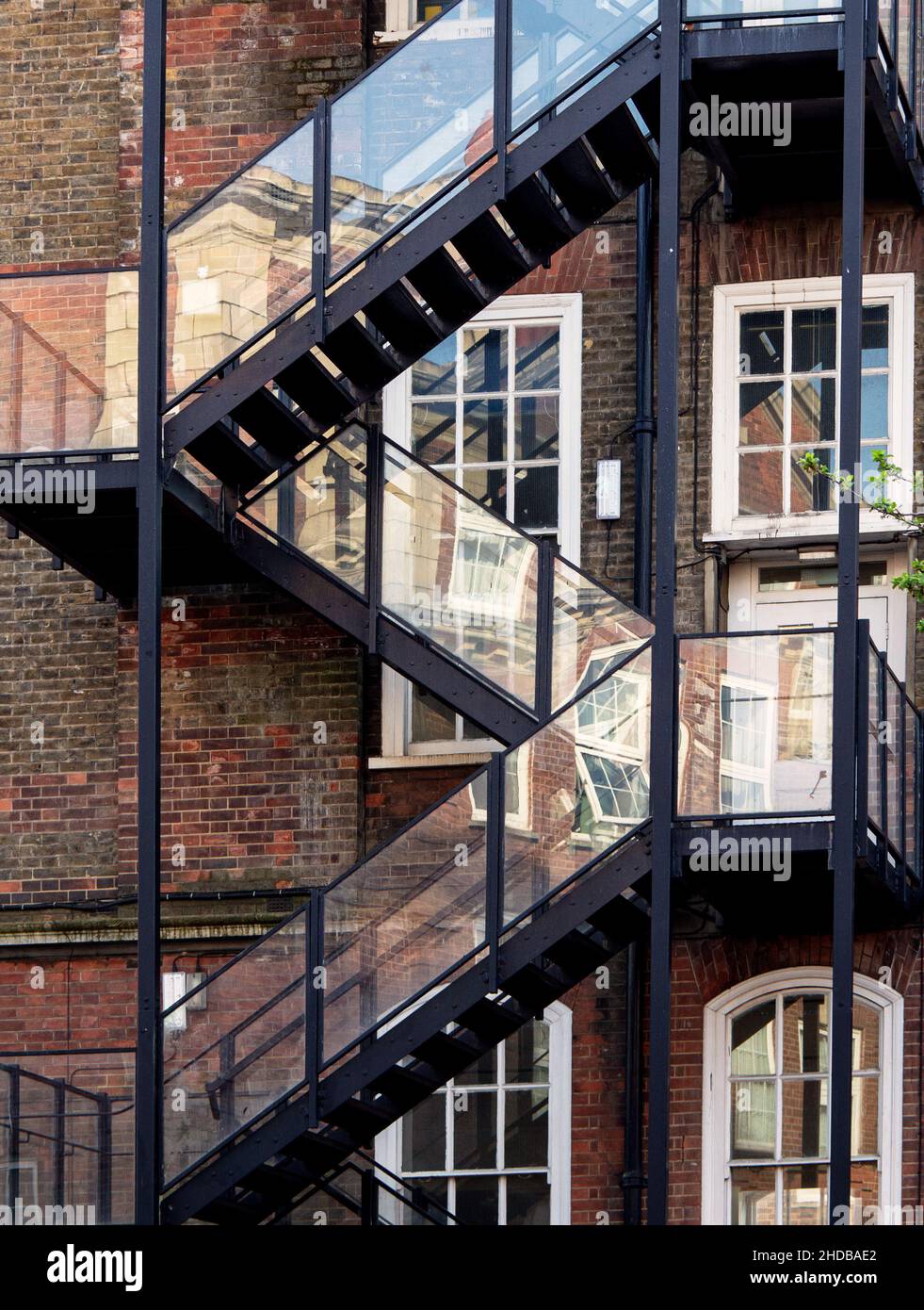Fire escape zig zag hi-res stock photography and images - Alamy