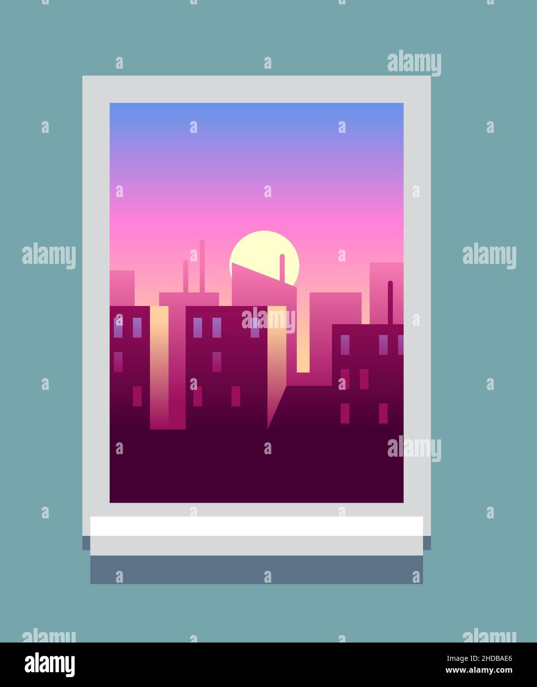 Looking outside the frame Stock Vector Images - Alamy