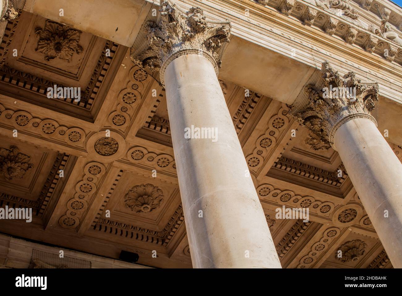 External pillars in St Martin-in-the-Fields, Trafalgar Square ...