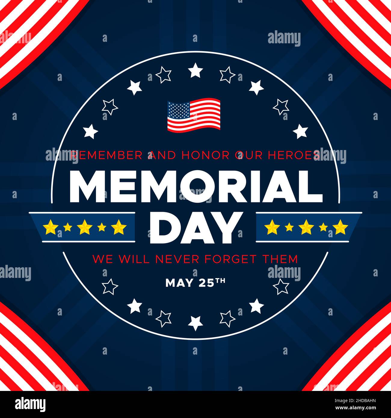 Memorial Day USA. Remember and Honor. Federal holiday in the United ...