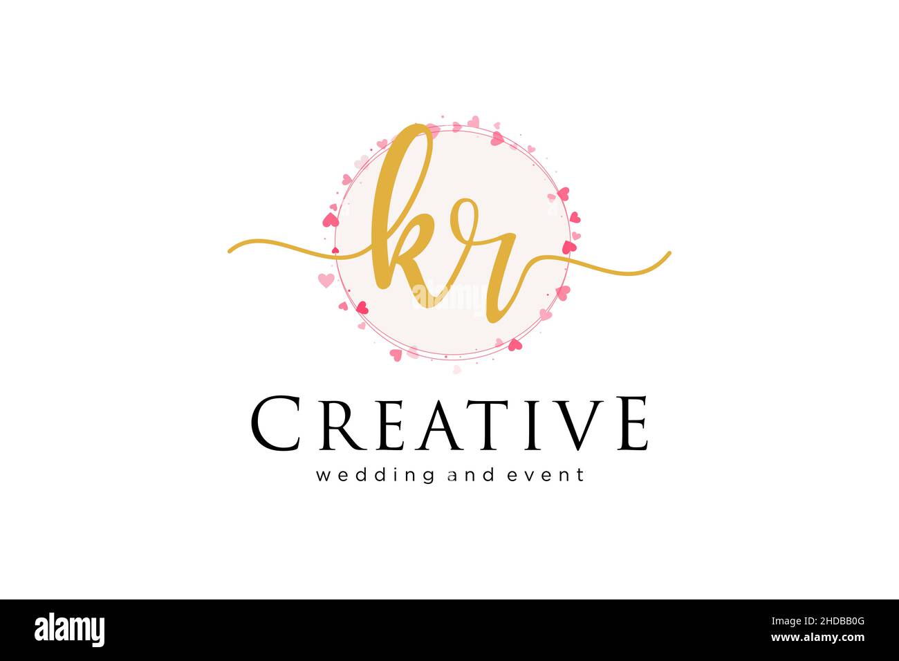 KR feminine logo. Usable for Logo for fashion,photography, wedding ...