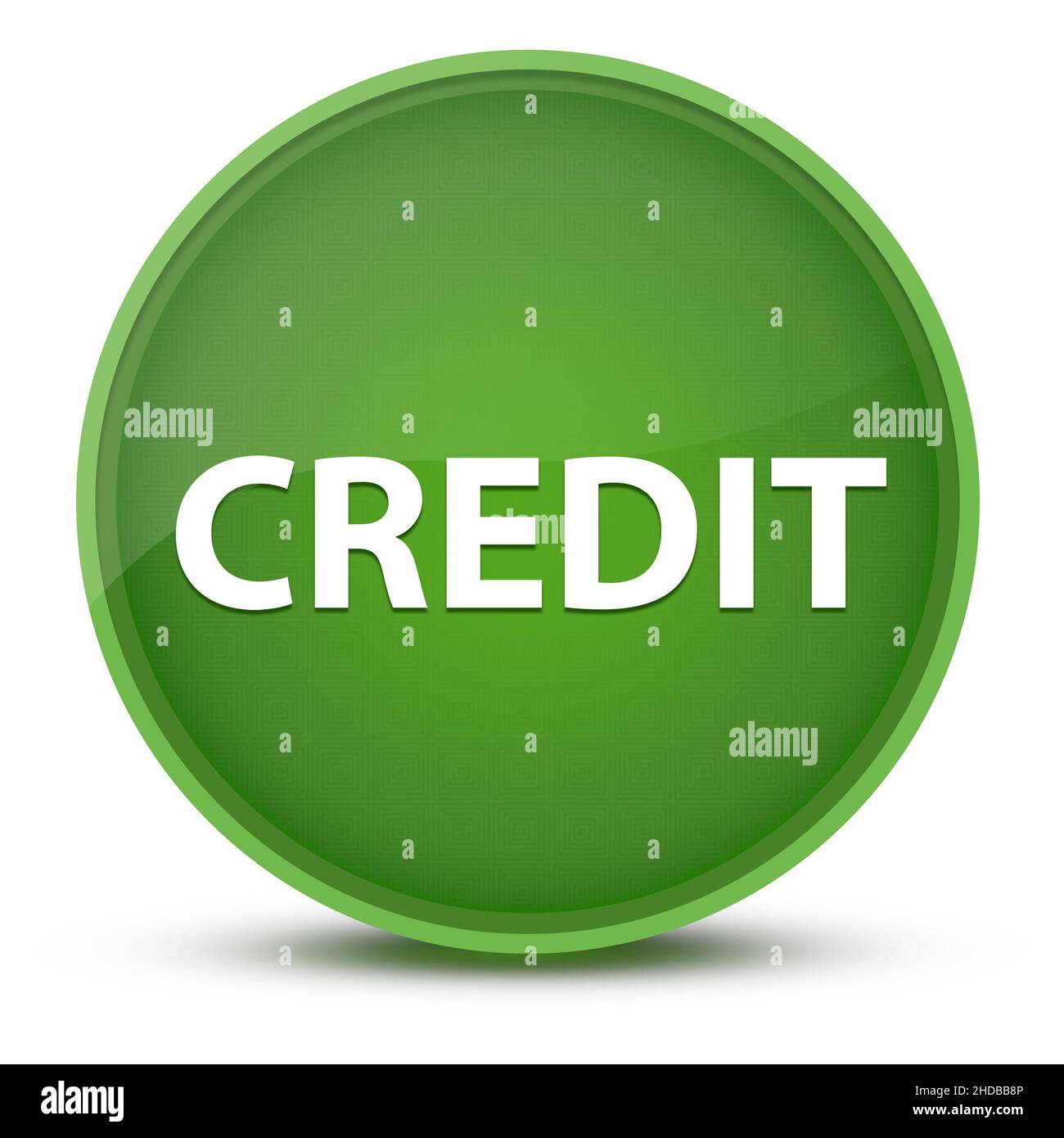 Credit luxurious glossy green round button abstract illustration Stock ...