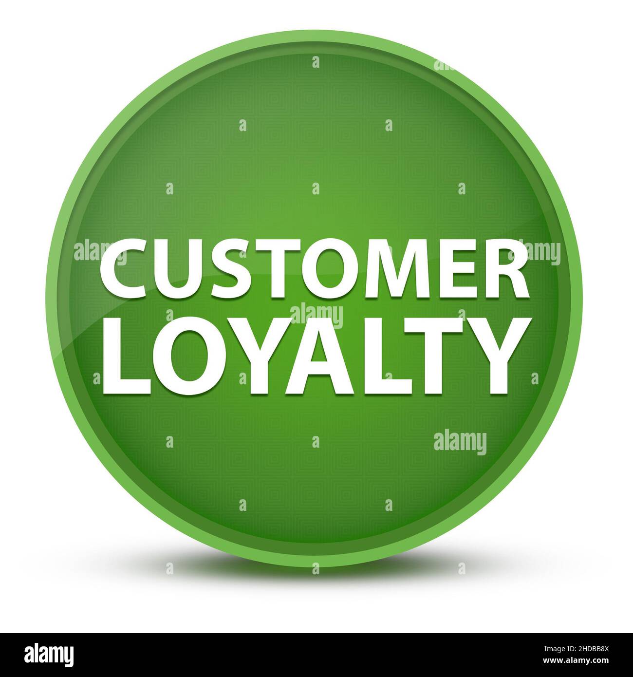 Customer Loyalty luxurious glossy green round button abstract ...