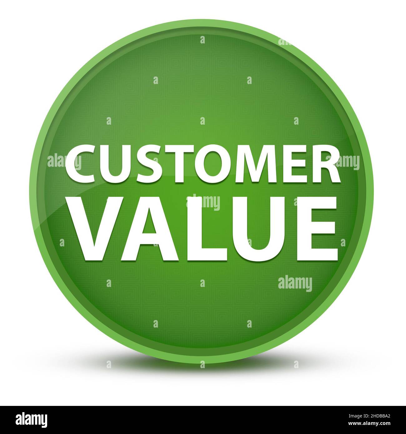 Customer Value luxurious glossy green round button abstract ...