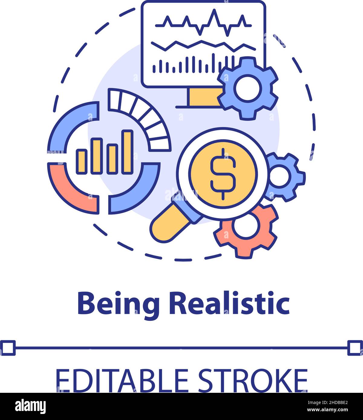 Being realistic concept icon Stock Vector Image & Art - Alamy