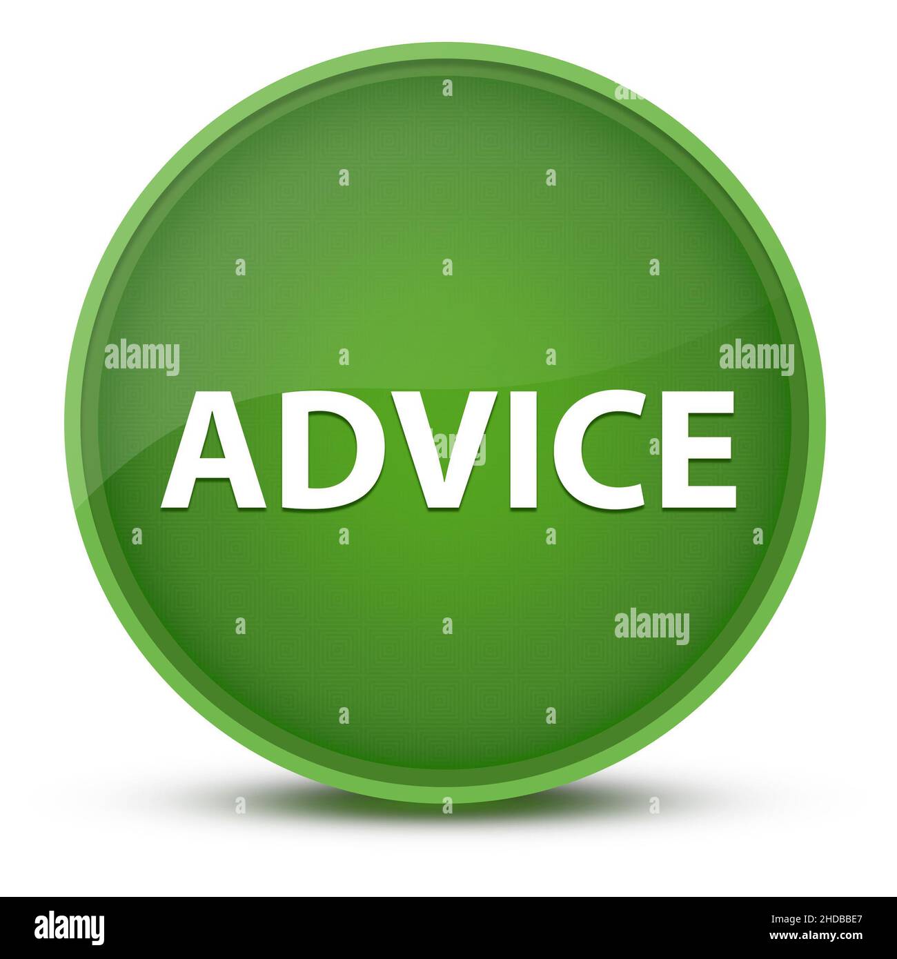 Advice luxurious glossy green round button abstract illustration Stock ...