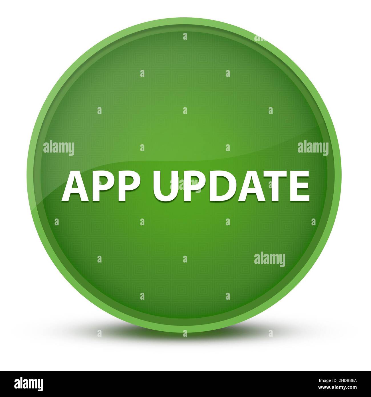 App Update luxurious glossy green round button abstract illustration ...
