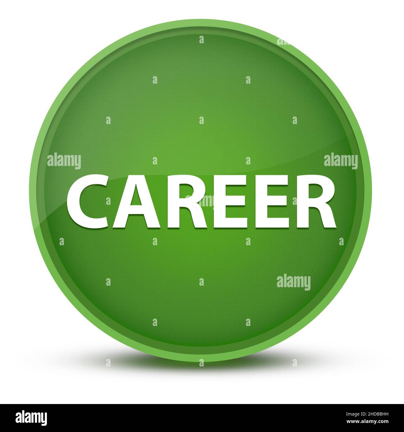 Career luxurious glossy green round button abstract illustration Stock ...
