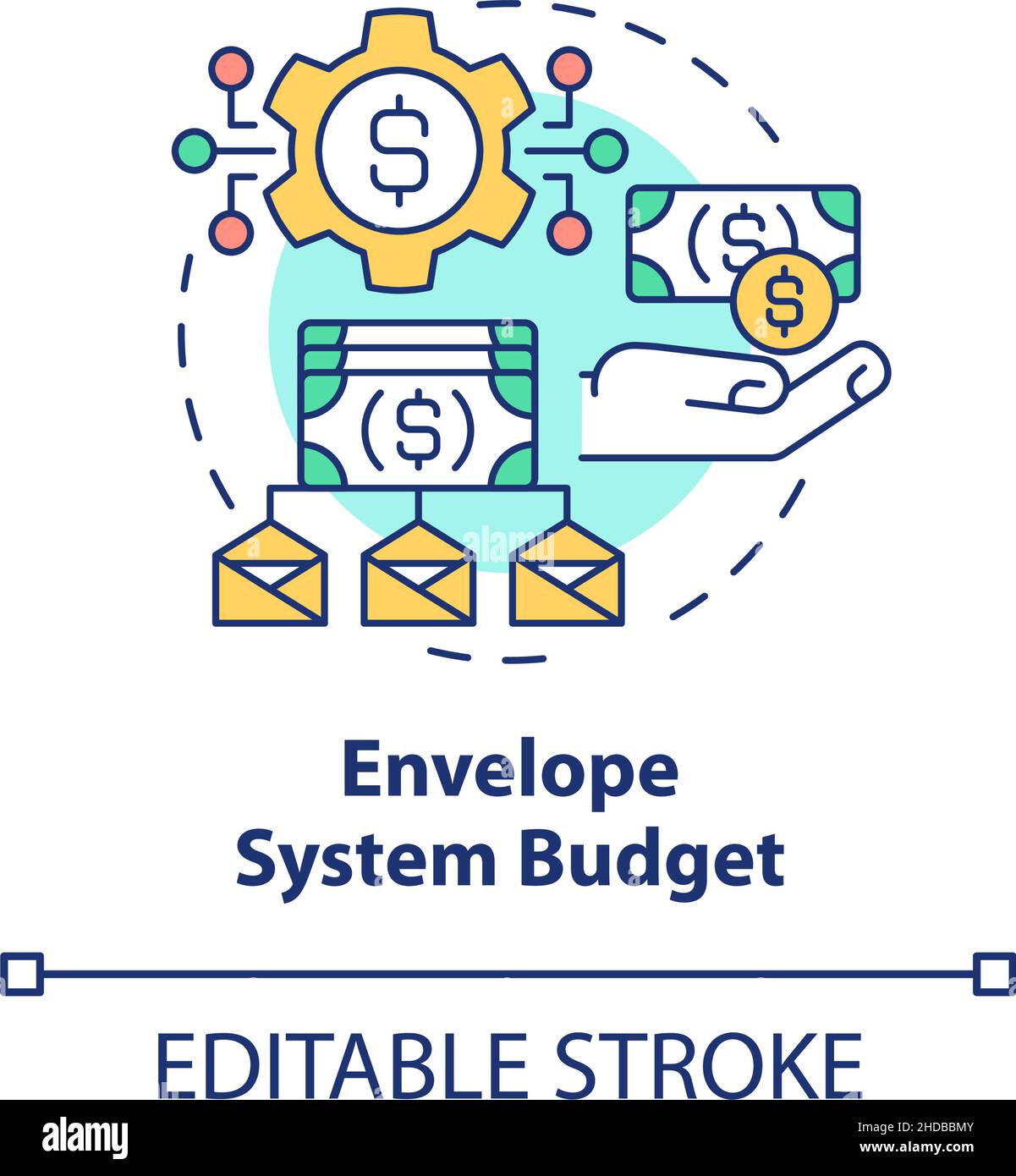 Envelope system budget concept icon Stock Vector Image & Art - Alamy