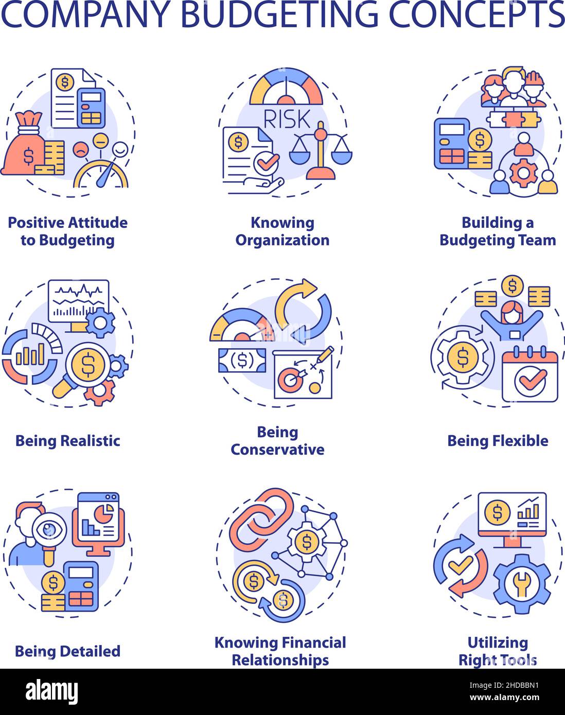 Budgeting icons hi-res stock photography and images - Alamy