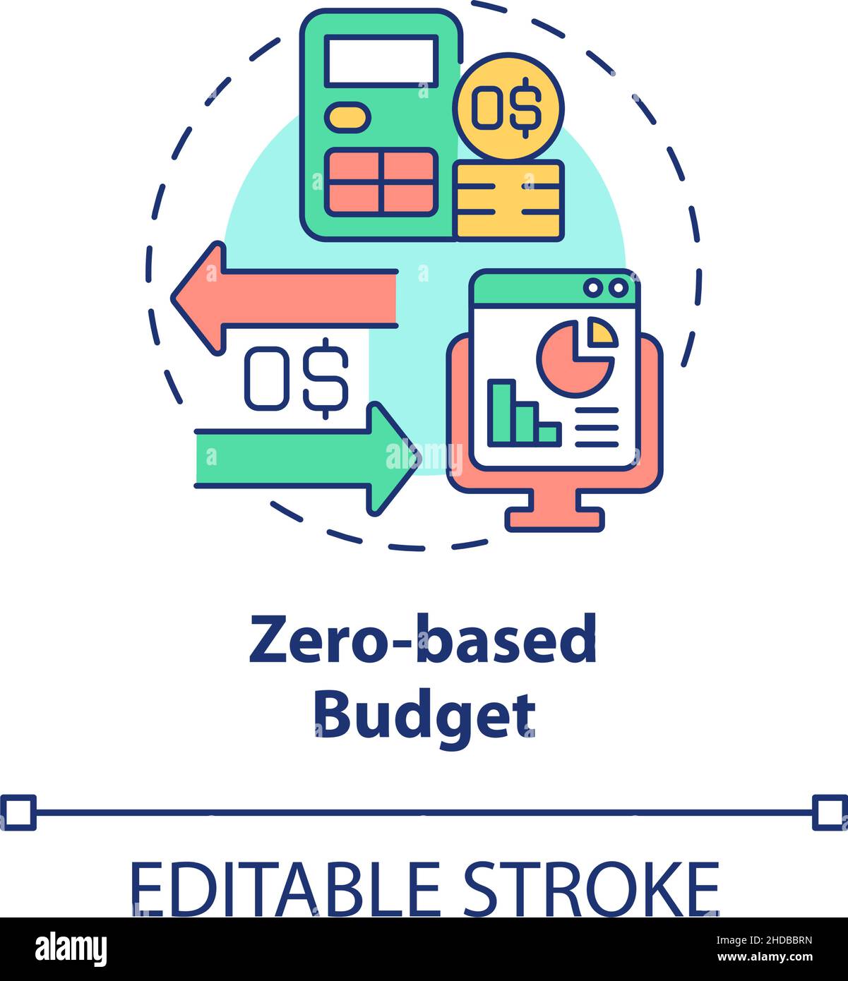 Zero-based budget concept icon Stock Vector Image & Art - Alamy