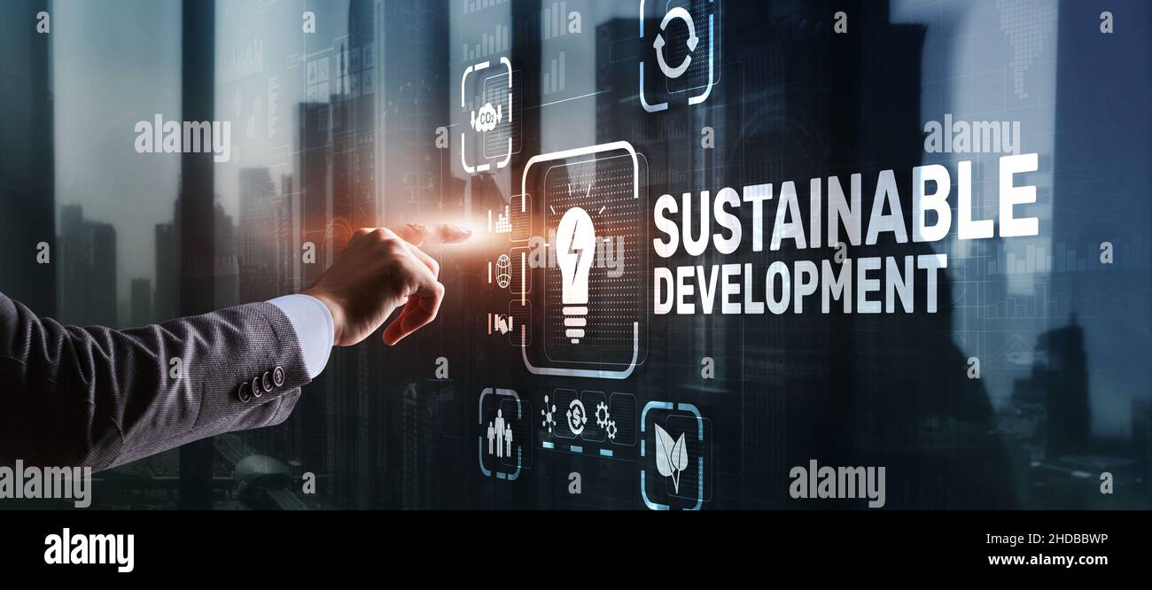 Sustainable Balanced Development. Balance between nature and science ...