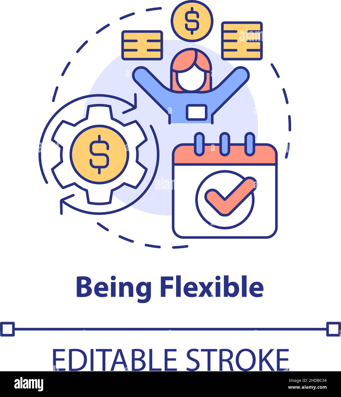 Being flexible concept icon Stock Vector Image & Art - Alamy