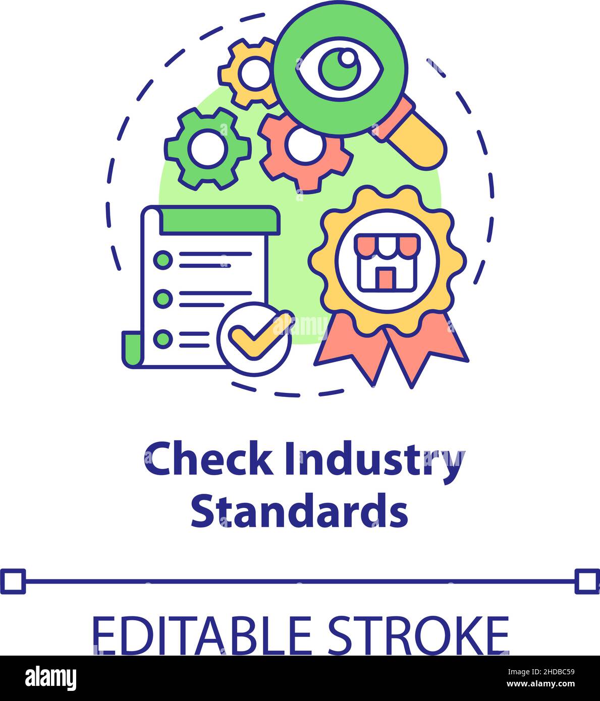 Check industry standards concept icon Stock Vector Image & Art - Alamy