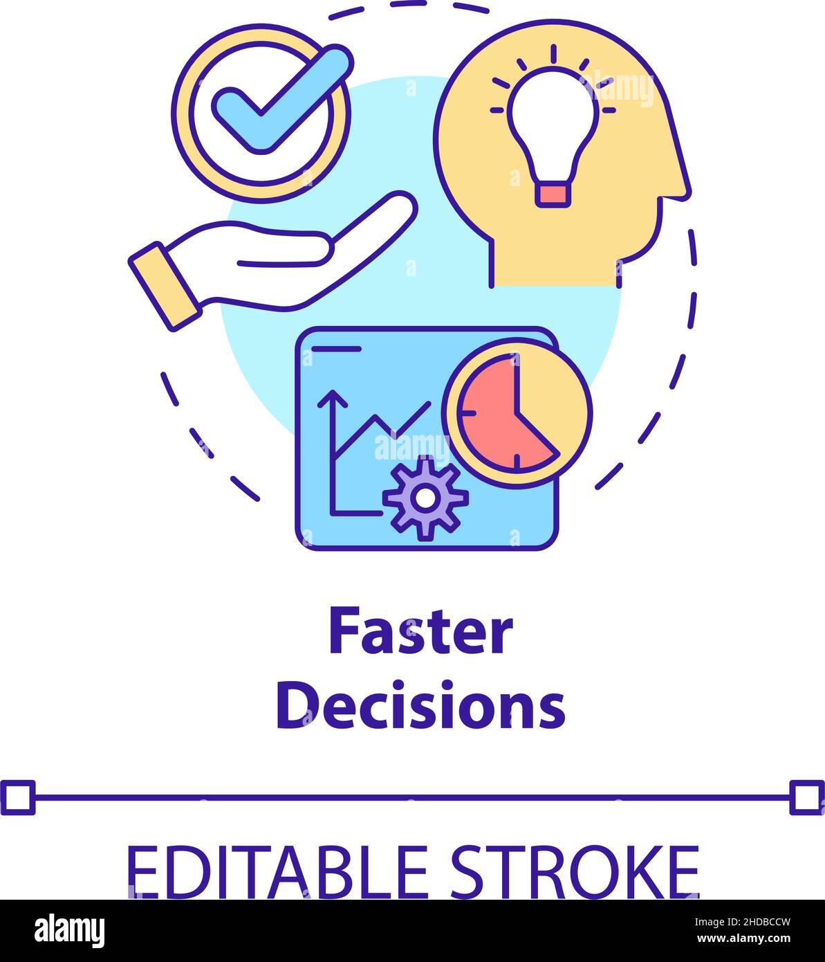 Faster decisions concept icon Stock Vector Image & Art - Alamy