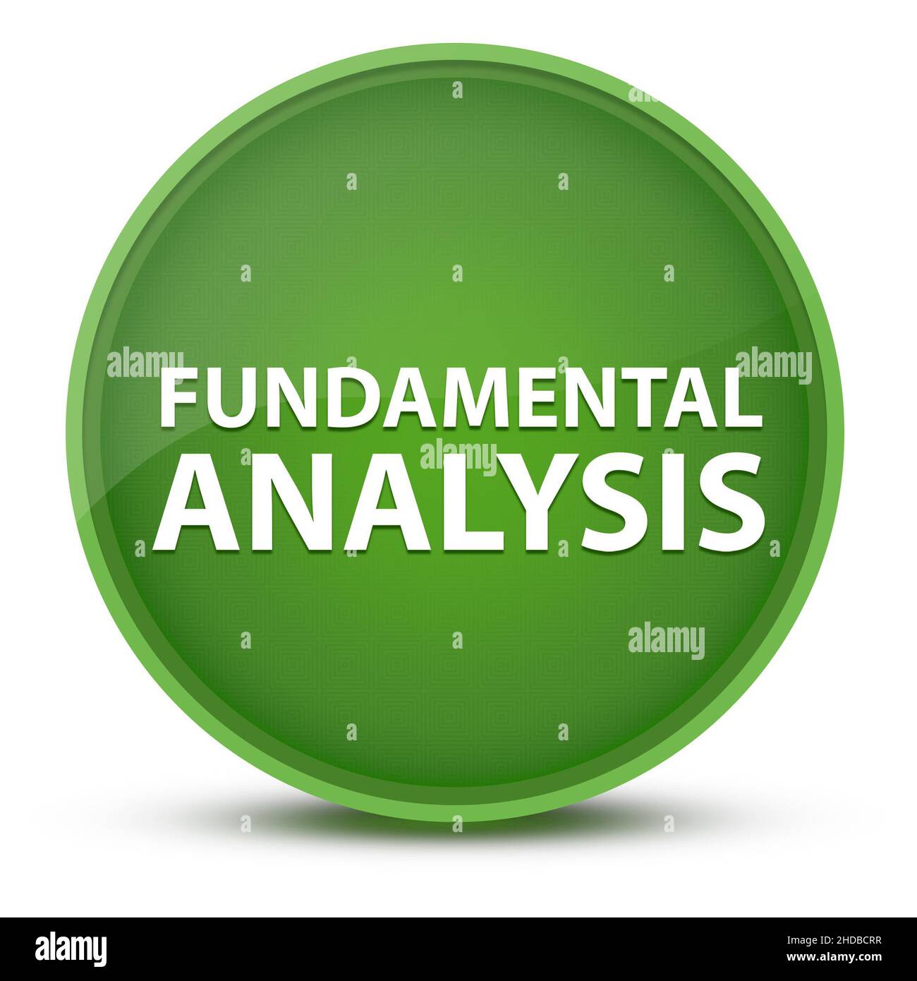 Fundamental Analysis luxurious glossy green round button abstract ...