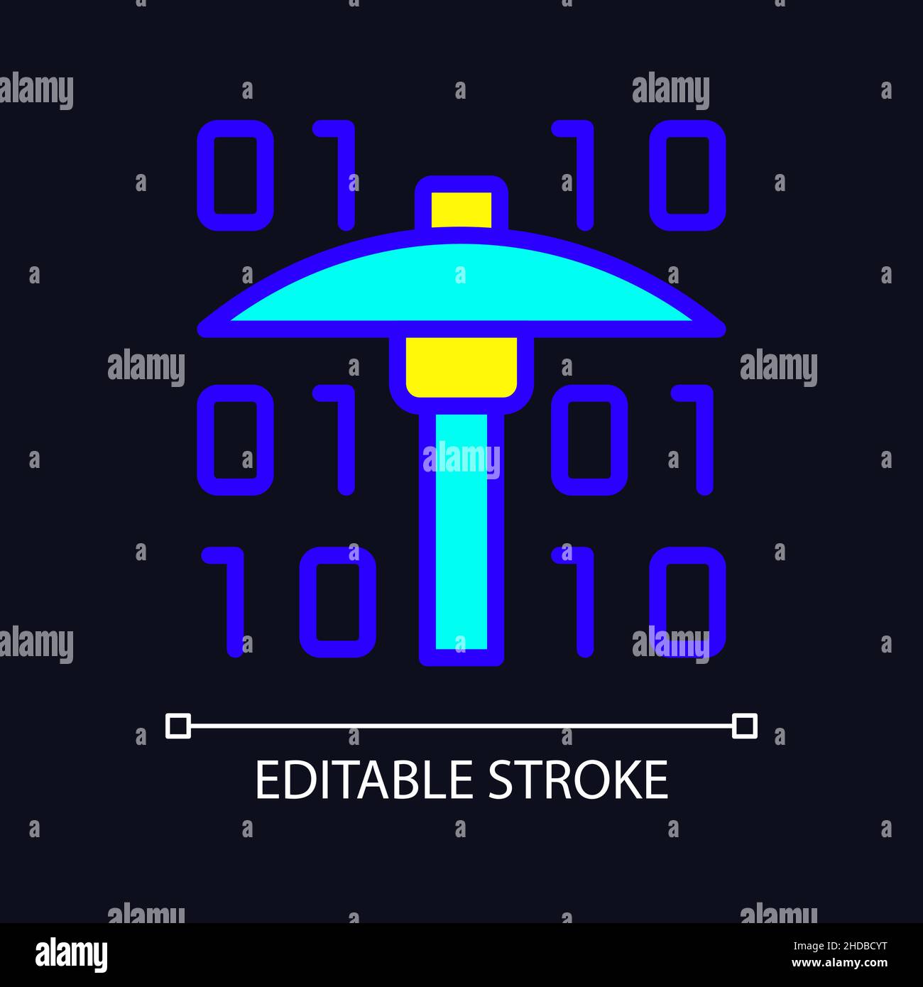 Data Mining Rgb Color Pixel Perfect Icon For Dark Theme Stock Vector Image And Art Alamy