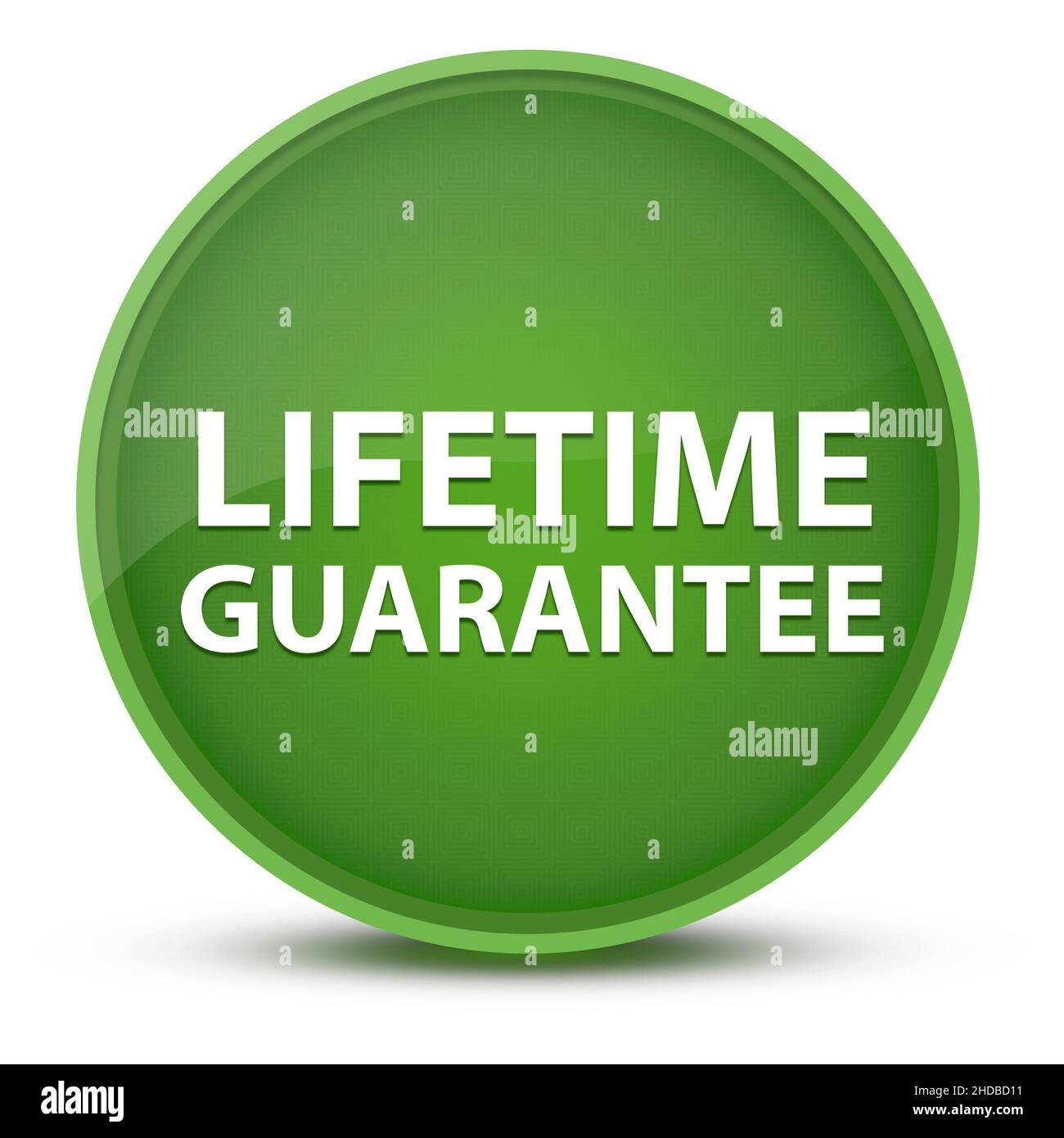 Lifetime Guarantee luxurious glossy green round button abstract ...