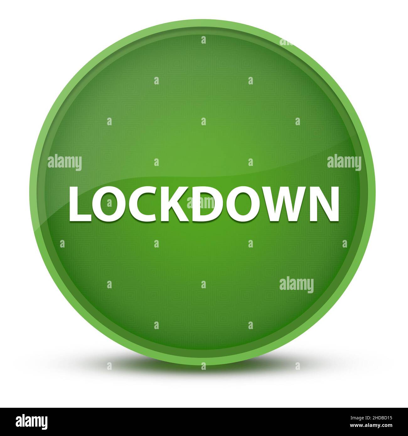 Lockdown luxurious glossy green round button abstract illustration ...