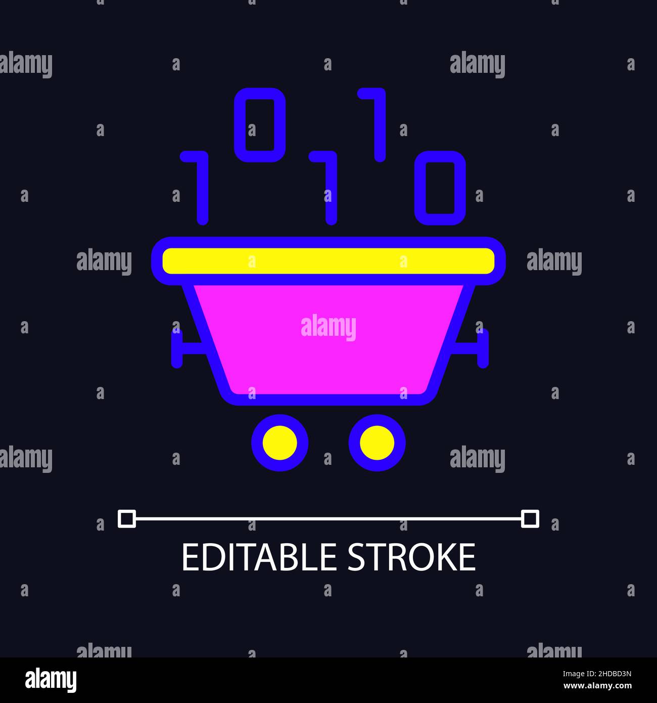 Data mining technology RGB color pixel perfect icon for dark theme Stock Vector Image & Art - Alamy