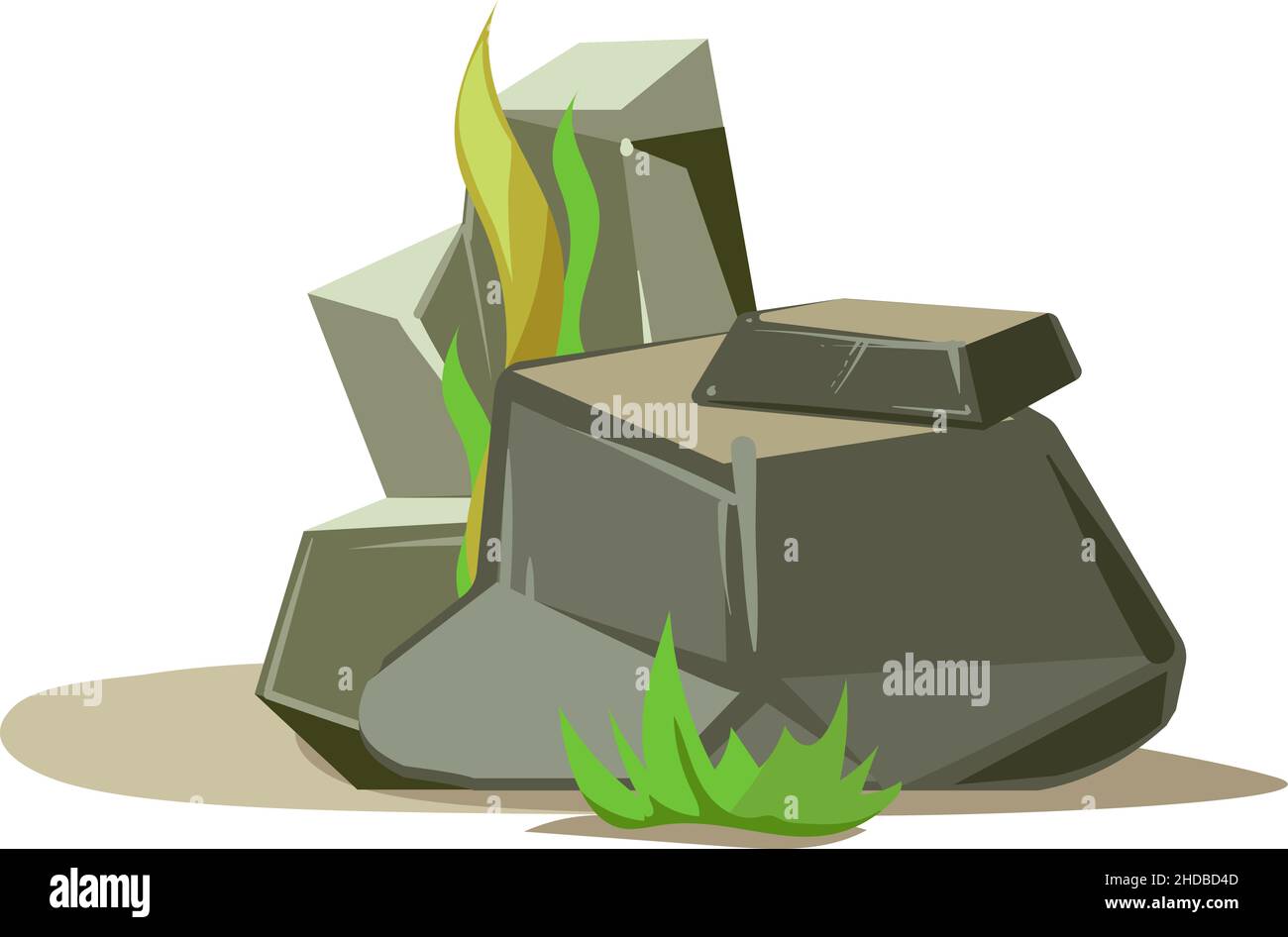 Cartoon large rock hi-res stock photography and images - Alamy