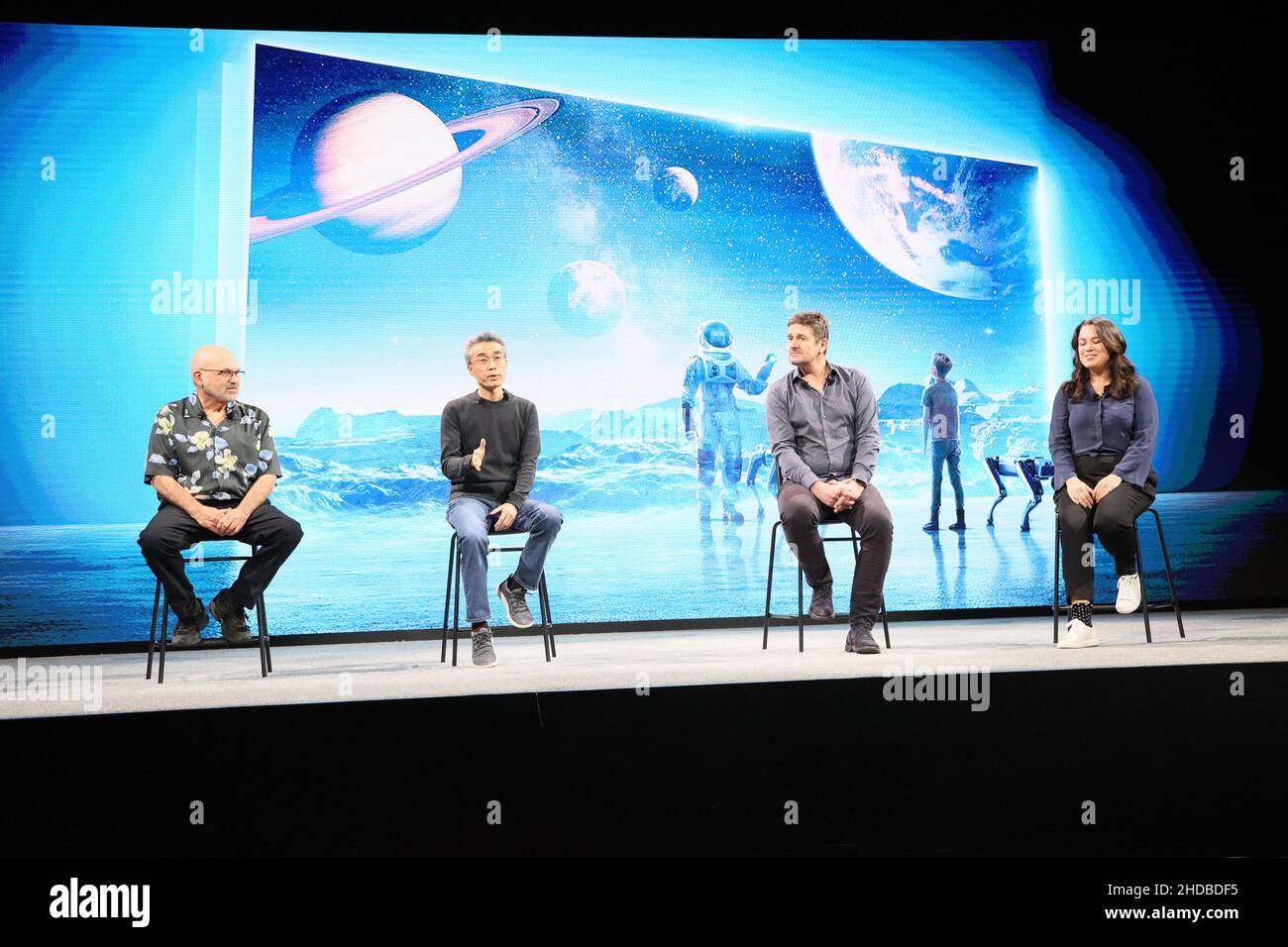 Las Vegas, United States. 05th Jan, 2022. Marc Raibert, Chang Song ...