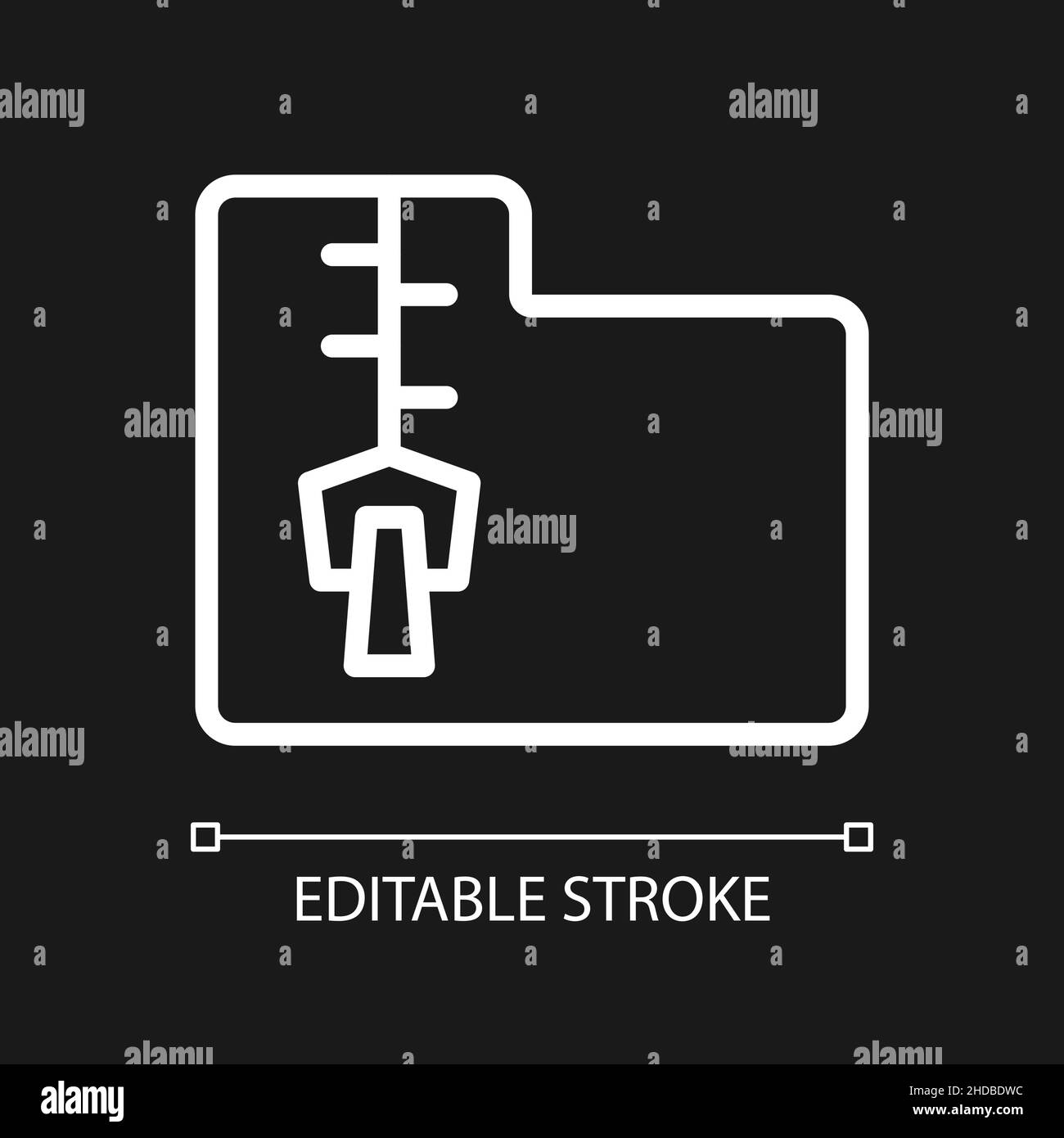 Data Mining File Archive White Linear Pixel Perfect Icon For Dark Theme Stock Vector Image And Art