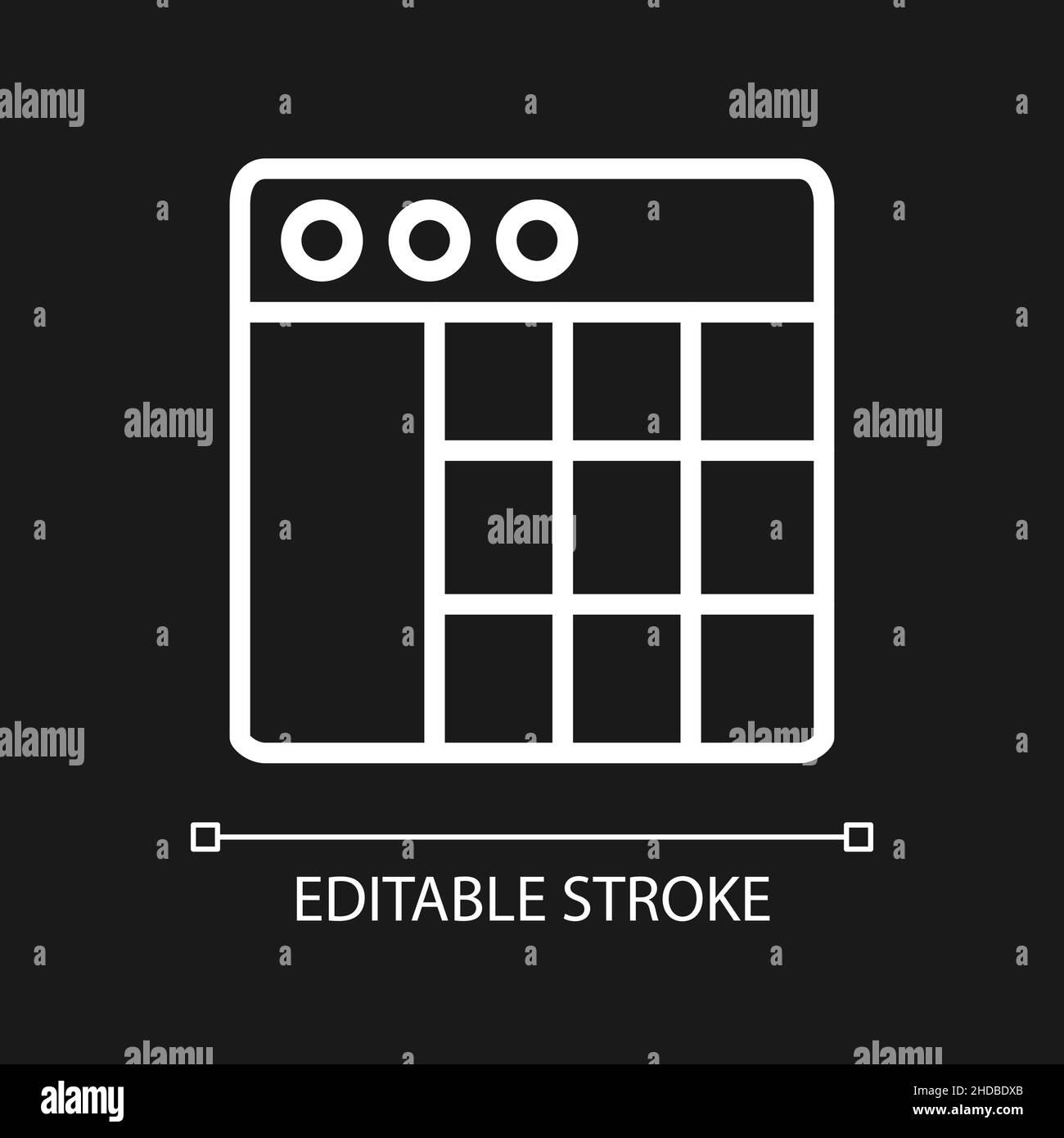 Data mining statistics white linear pixel perfect icon for dark theme Stock Vector Image & Art ...