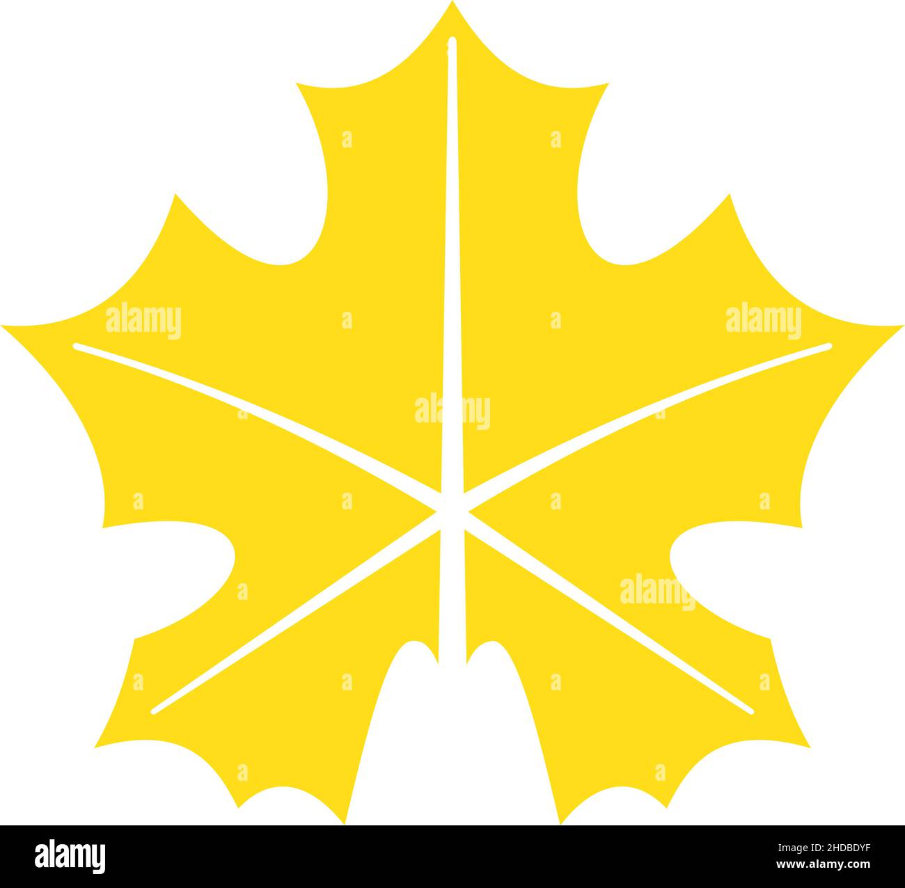 Maple leaf icon. Yellow autumn symbol. Fall season logo Stock Vector ...