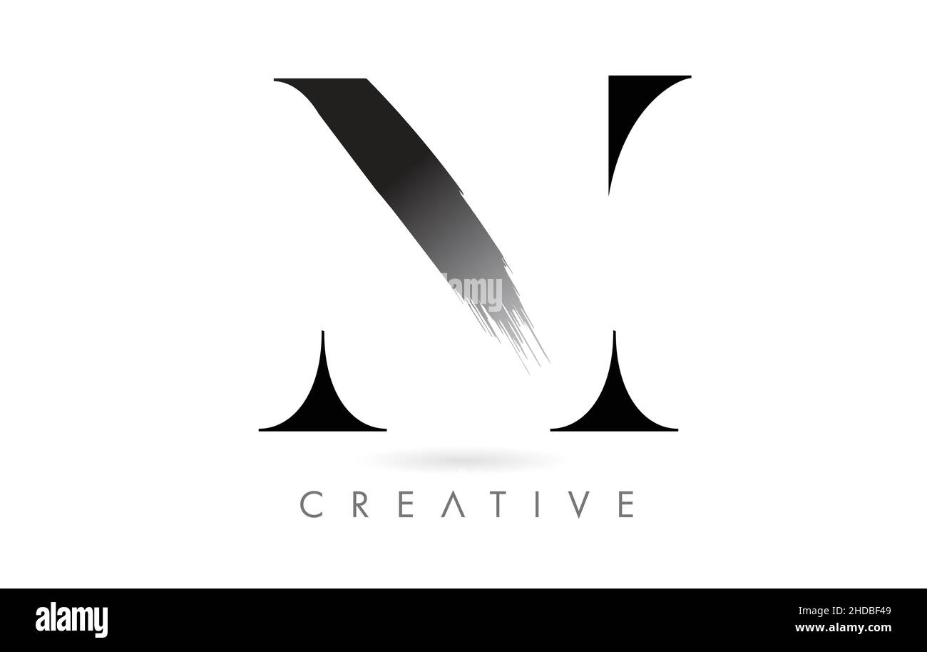 Artistic M Brush Stroke Letter Design Logo Icon Vector. Elegant ...