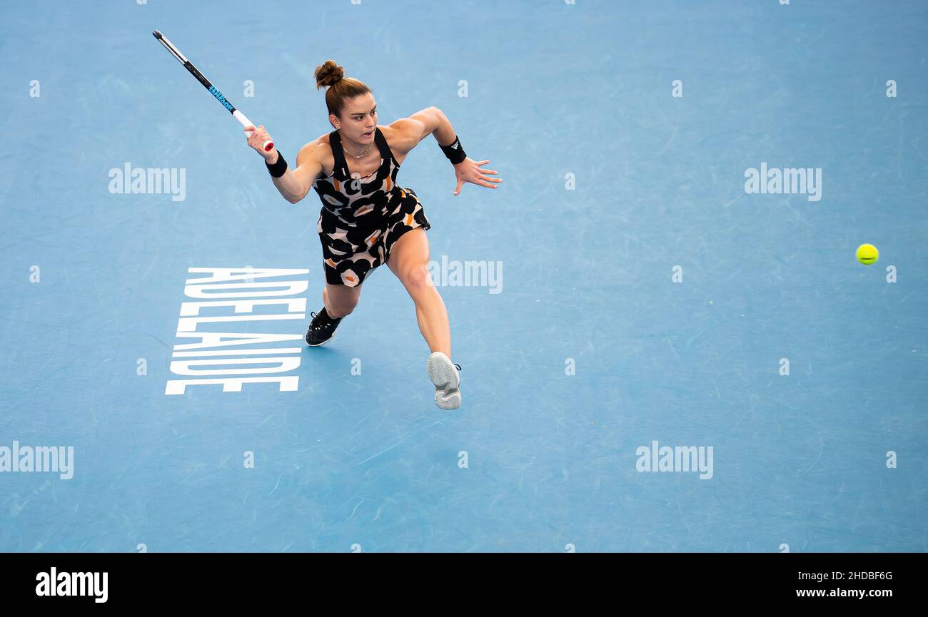 Adelaide, Australia,04/01/2022, Maria Sakkari of Greece in action during the second round ...