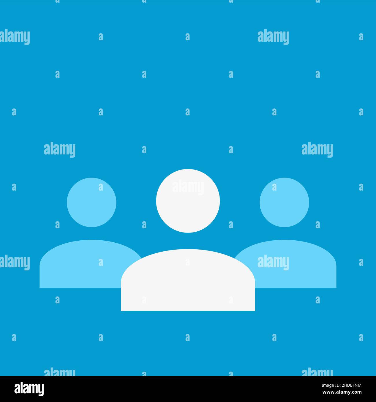 Vector icon of three users on blue background Stock Vector Image & Art ...