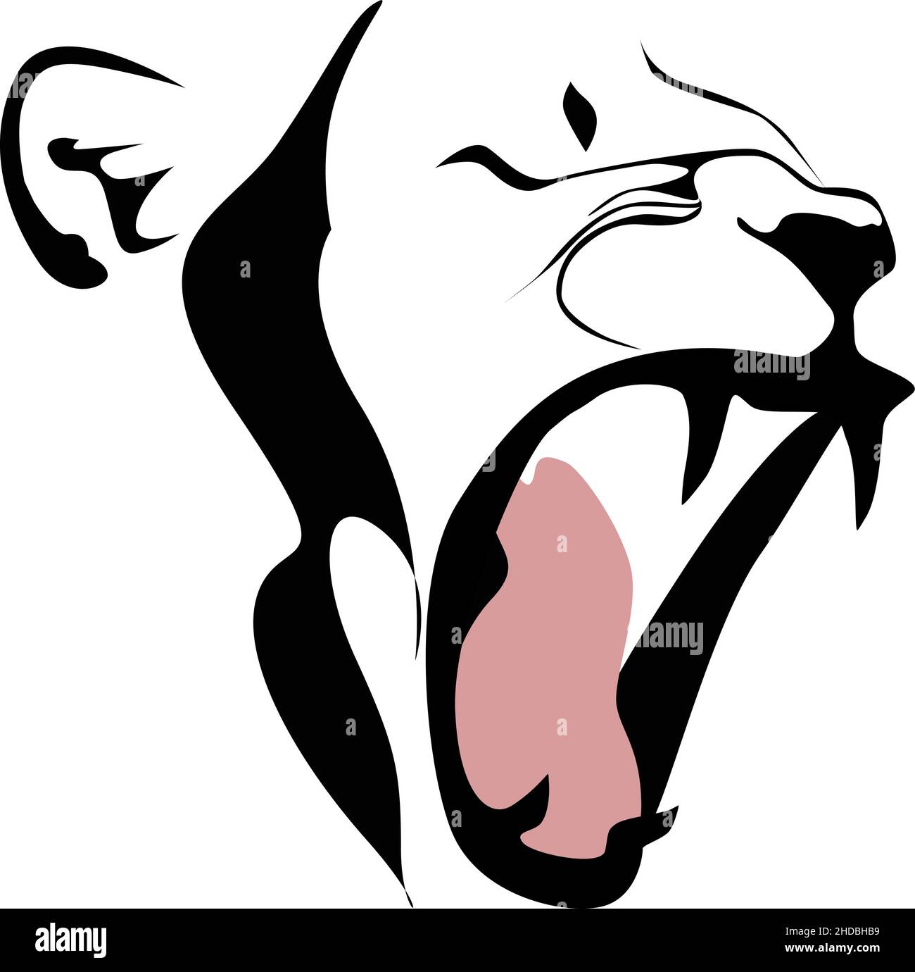 Lions roar illustration hand draw vector Stock Vector Image & Art - Alamy