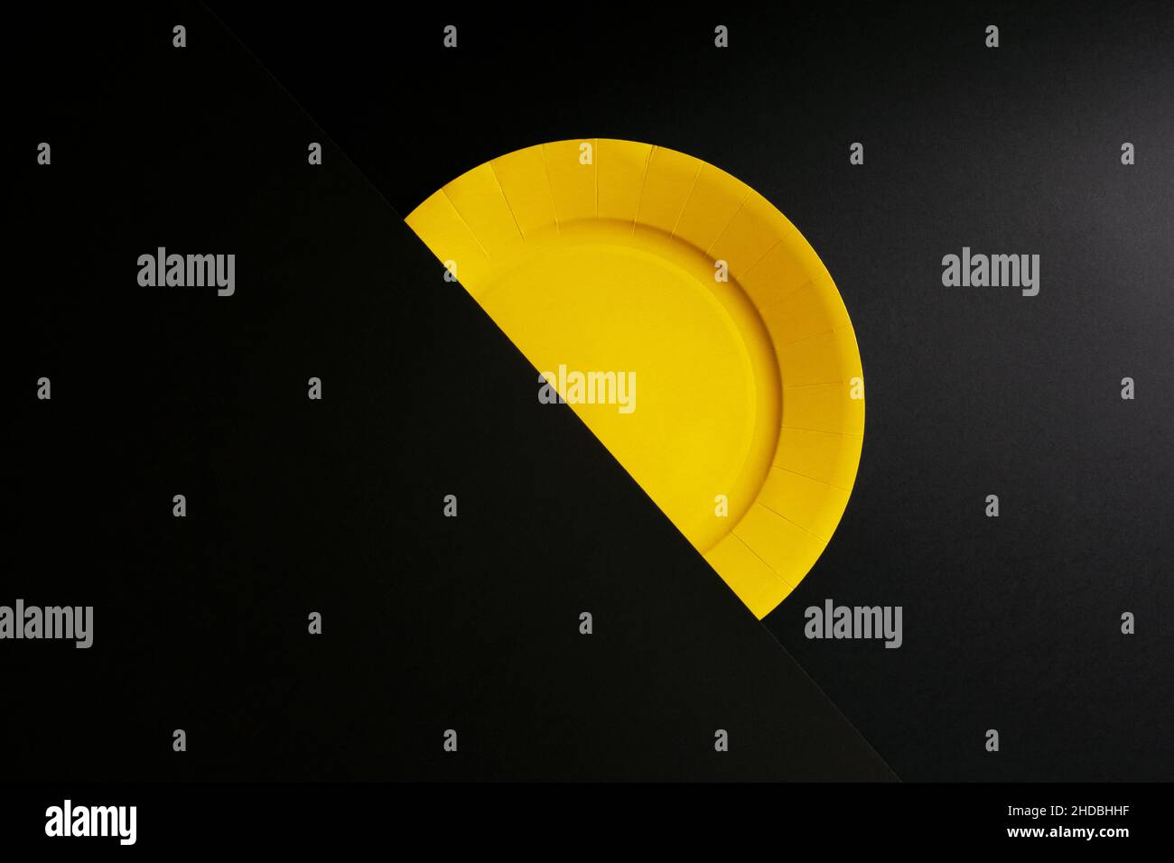 Clean and minimalist yellow color design with black background Stock ...