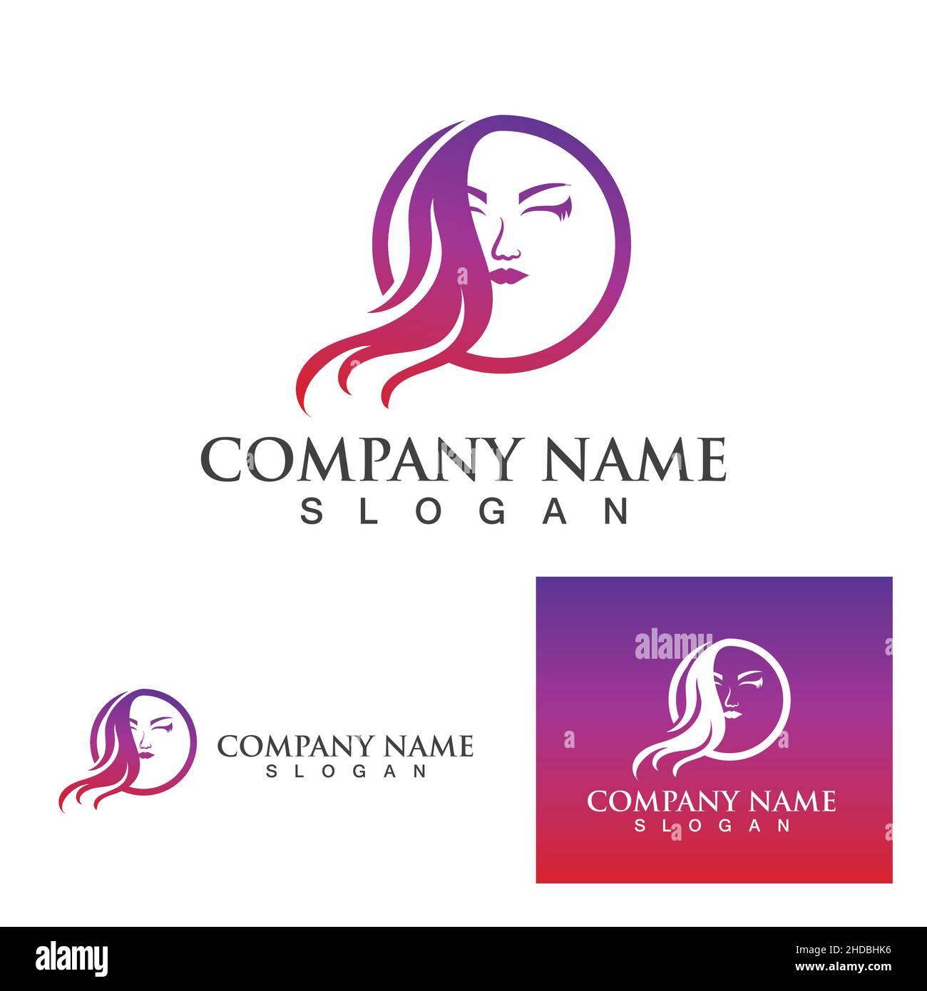 style haircut women's salon icon vector illustration design Stock ...