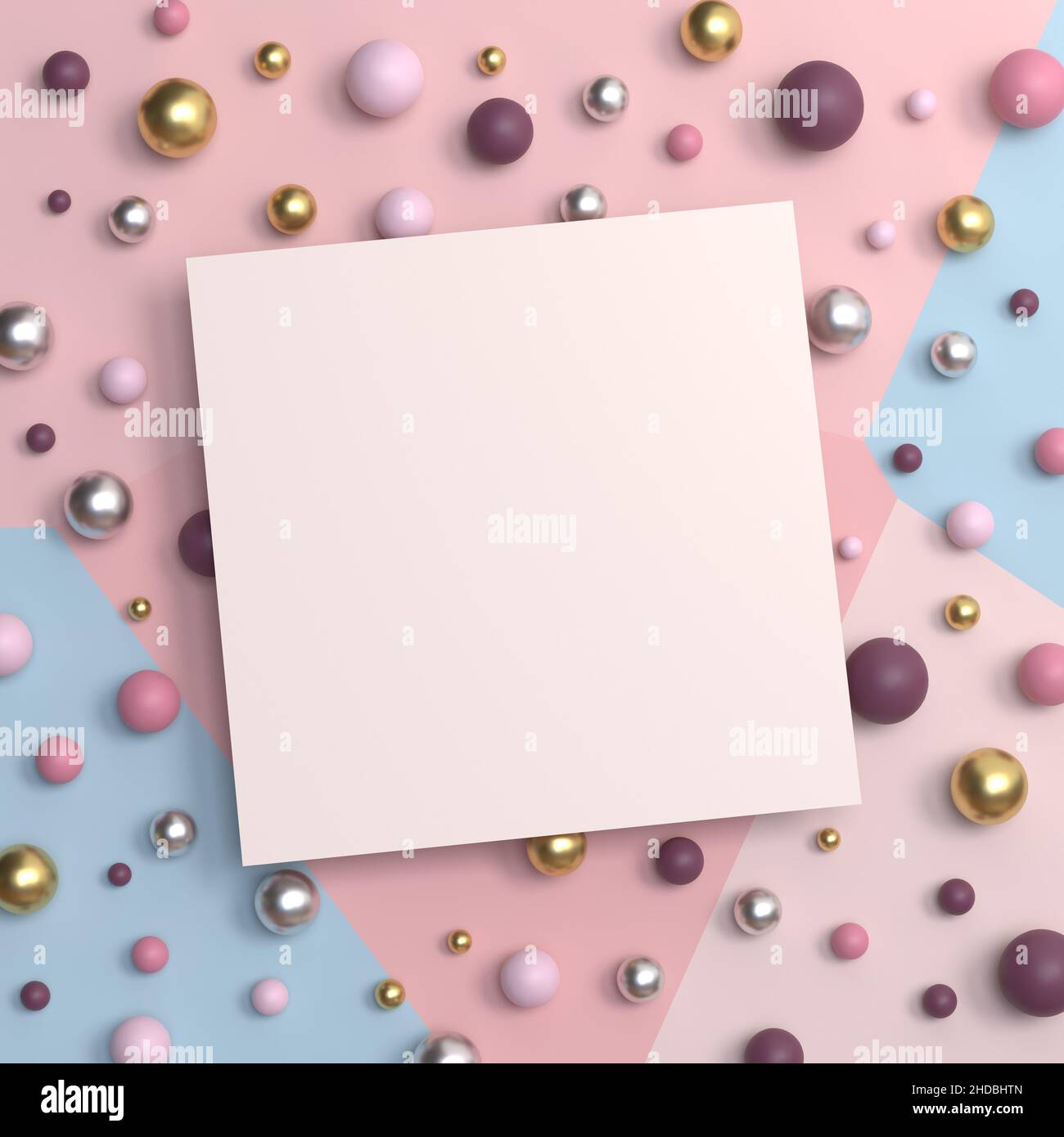 Modern greeting card with copy space. 3D illustration Stock Photo - Alamy