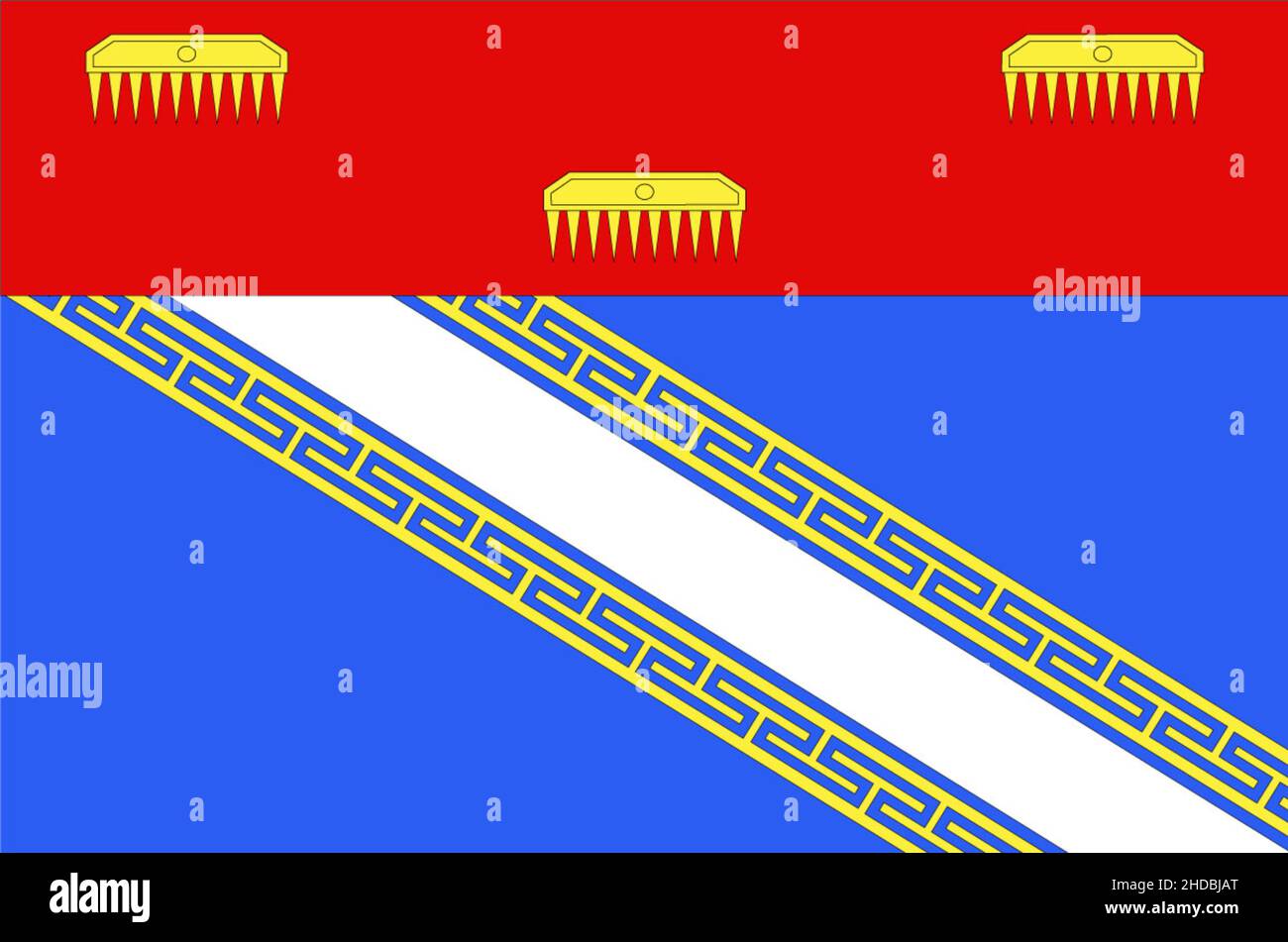 Top view of flag Ardennes, France. French patriot and travel concept ...