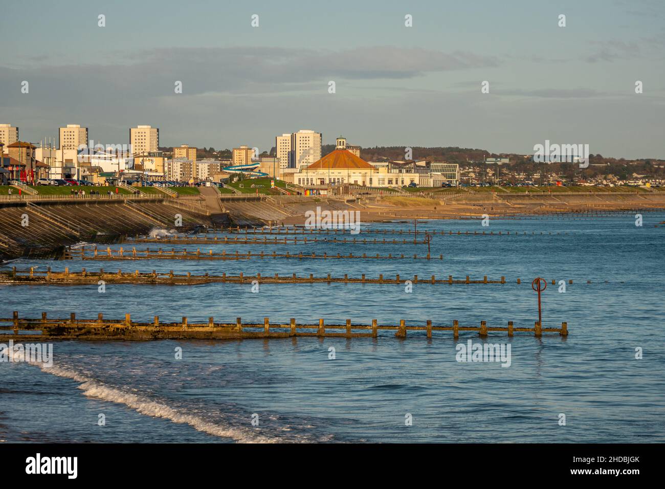Aberdeen, Scotland, UK, November 17th, 2021, Aberdeen beach front at ...