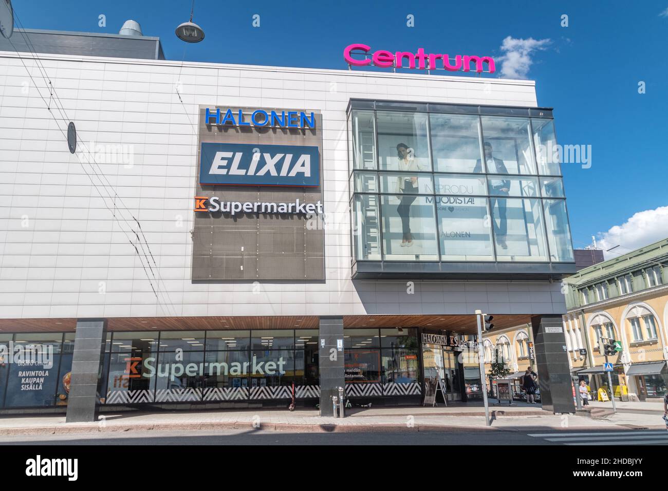 Turku, Finland - August 6, 2021: Centrum shopping mall in city centre ...