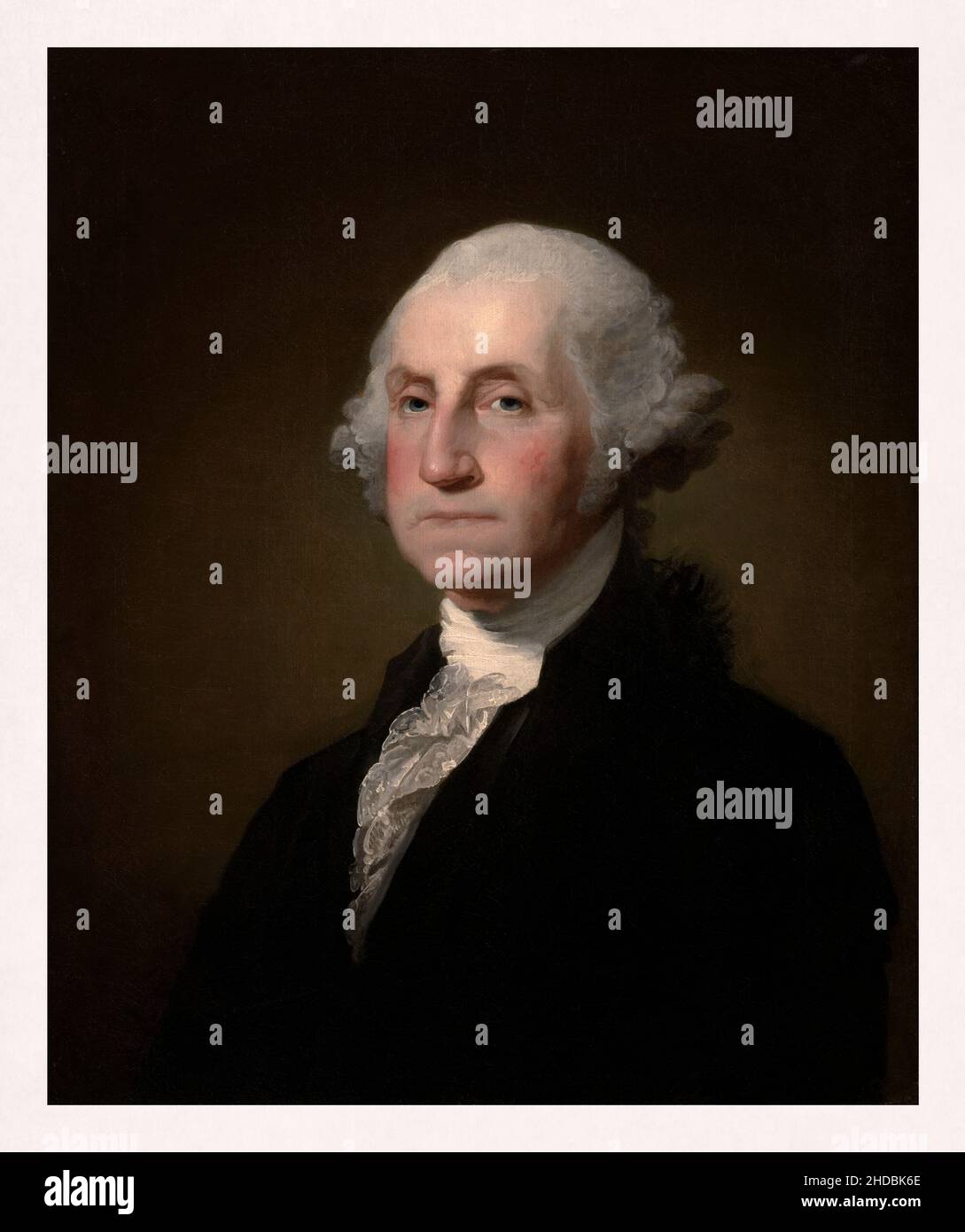 Portrait of George Washington by Gilbert Stuart painted in 1803 Stock ...