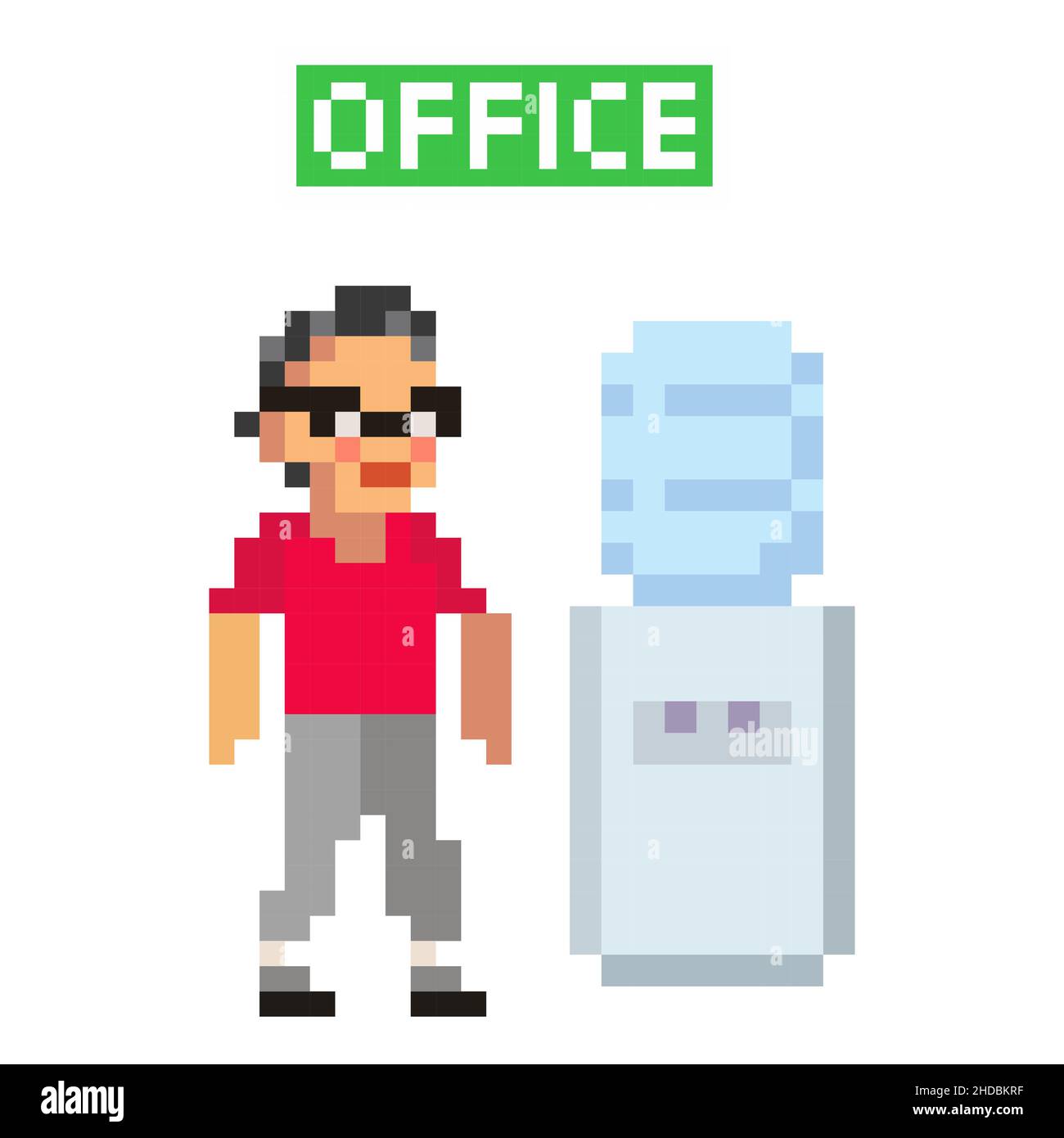 Desk pixel art Stock Vector Images - Alamy