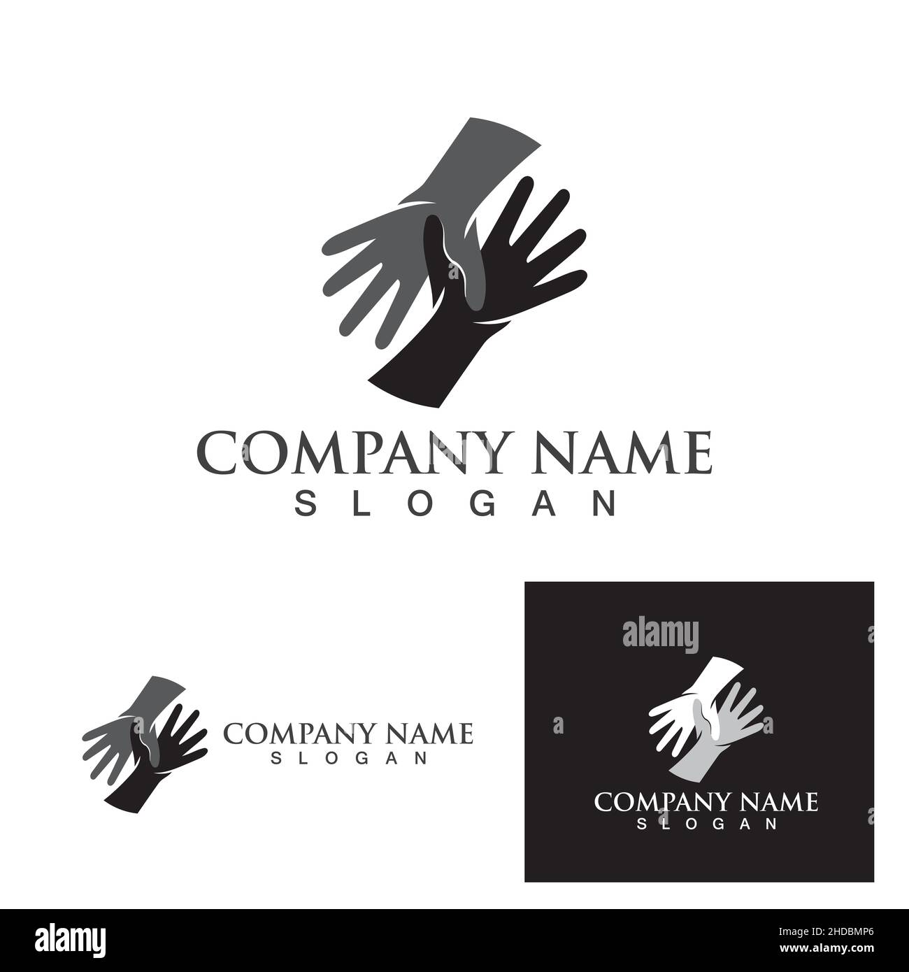 Hand care life help hope logo and symbol vector Stock Vector Image ...