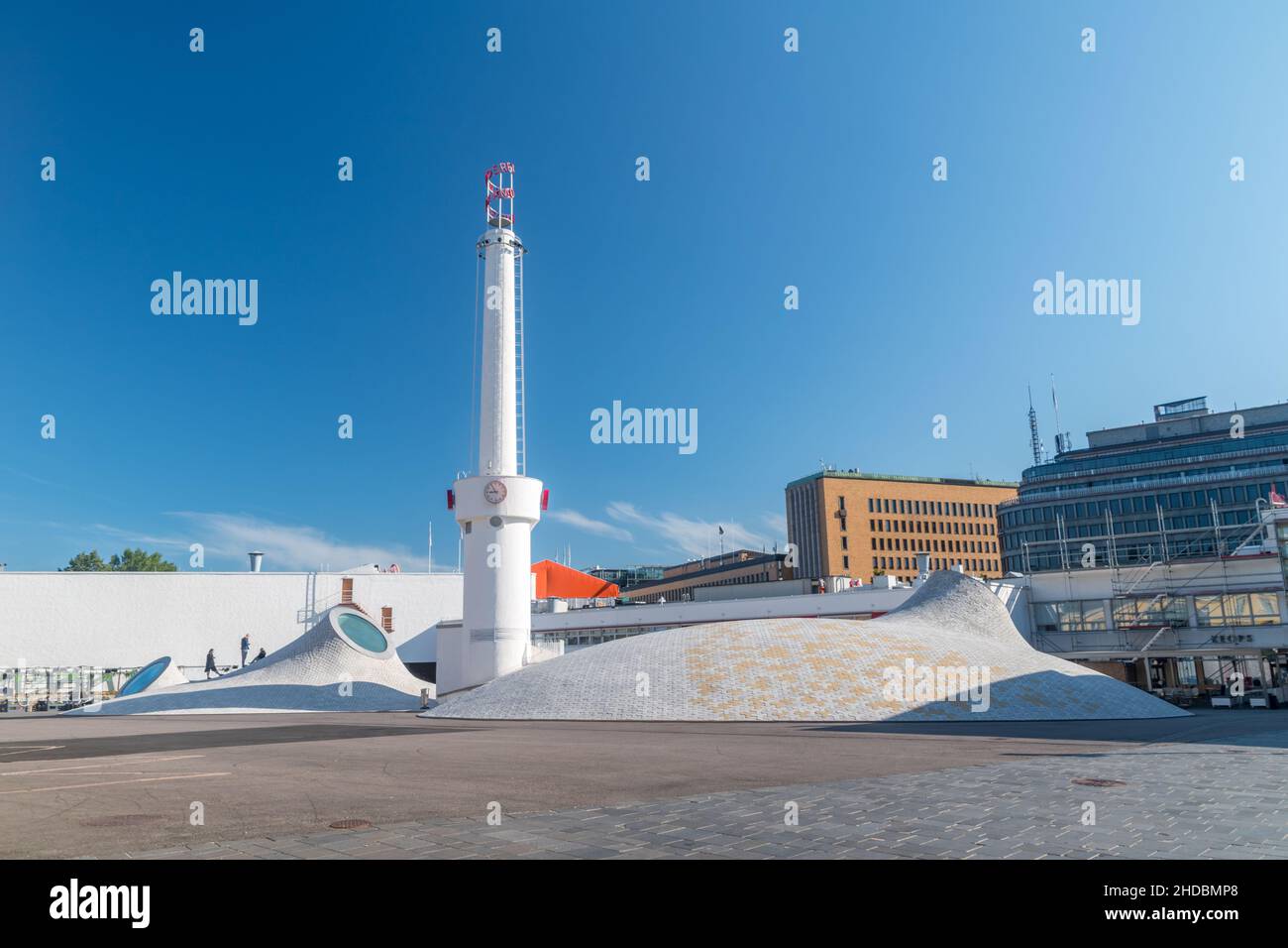 Helsinki, Finland - August 5, 2021: Modern art and architecture with ...