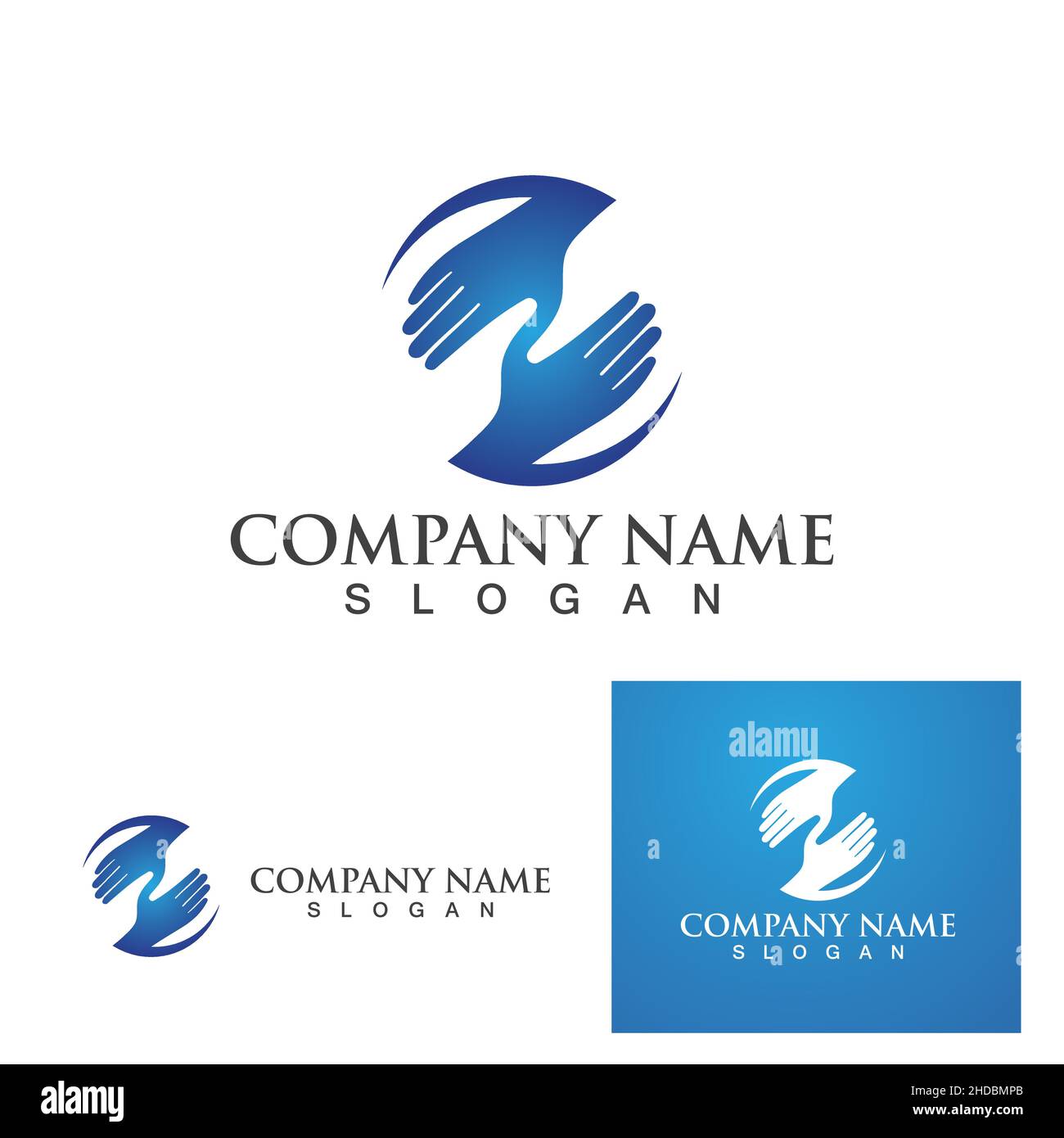 Hand care life help hope logo and symbol vector Stock Vector Image ...