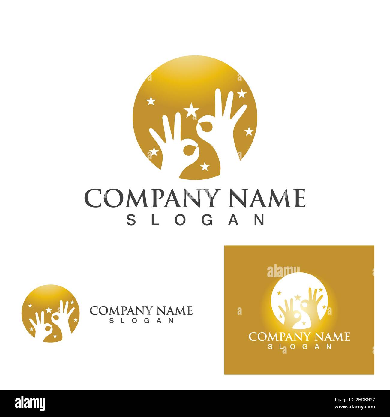 Hand care life help hope logo and symbol vector Stock Vector Image ...