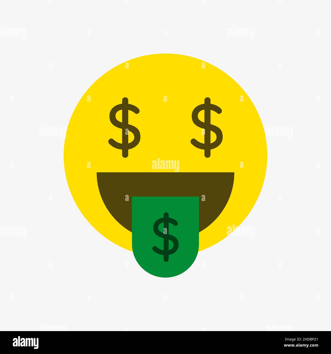 Dollar face emoji Stock Vector Images - Alamy