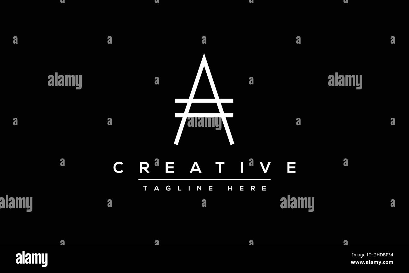 Unique modern minimalist creative letter A logo design. Vector icon ...