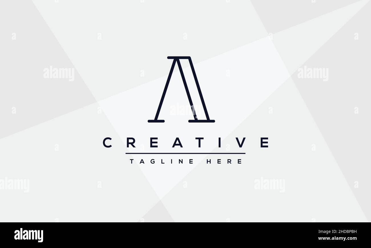 Unique modern minimalist creative letter A logo design. Vector icon ...