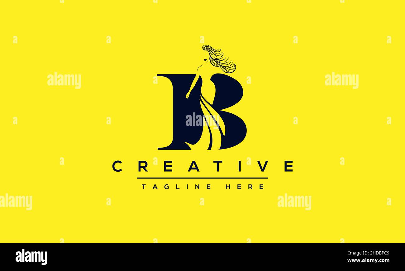 Modern abstract letter B logo design. Minimal B initial based icon ...